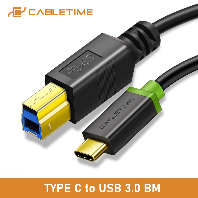 Cabletime Type C To Usb 3.0 Bm Printer Durable Cable 5gbps High Speed ...