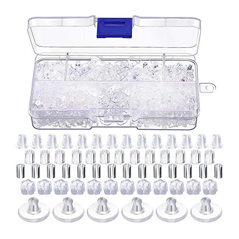 900pcs-box-Silicone-Earring-Backs-Soft-Rubber-Clear-Ear-Stoppers-Plugs ...
