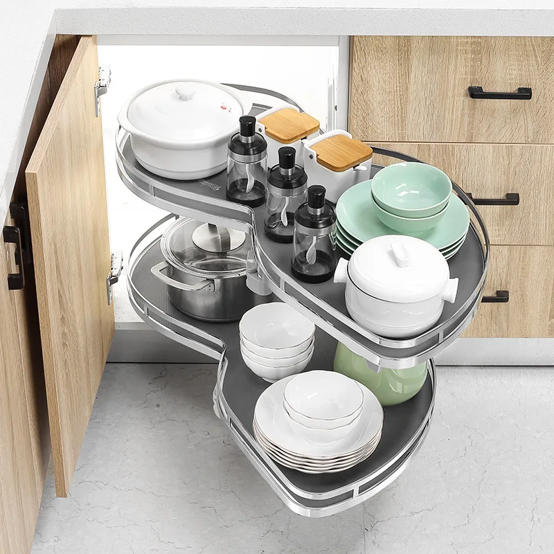 Kitchen-Cabinet-Corner-Drawer-A-o-inoxid-vel-Double-Layer-Rotating ...