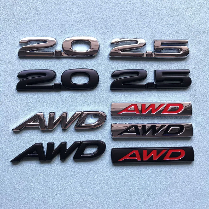3d Metal 2.0 2.5 Awd Logo Letters Car Trunk Emblem Badge Decal For ...