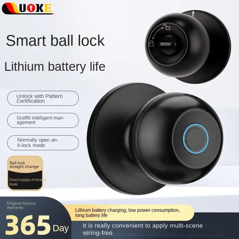 Spherical-Fingerprint-LocktuyaTTlockRoom-Smart-Lock-Timber-Door-Lock ...