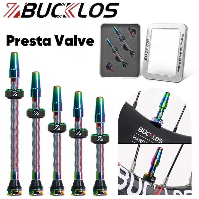 BUCKLOS Road Bicycle Valve Presta 40mm/44mm Road Bike Tubeless Valves ...