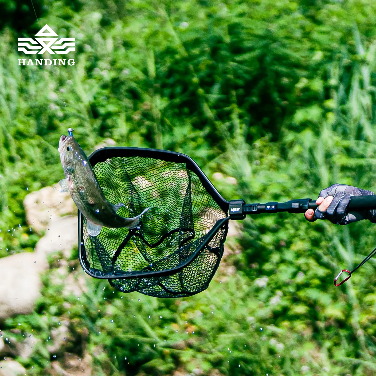 HANDING-Portable-Fishing-Net-Telescopic-Fishing-Landing-Net-Floating ...