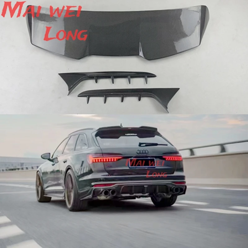 A6-Avant-Real-Carbon-Fiber-Car-Rear-Wing-Trunk-Lip-Spoilers-For-Audi-A6 ...