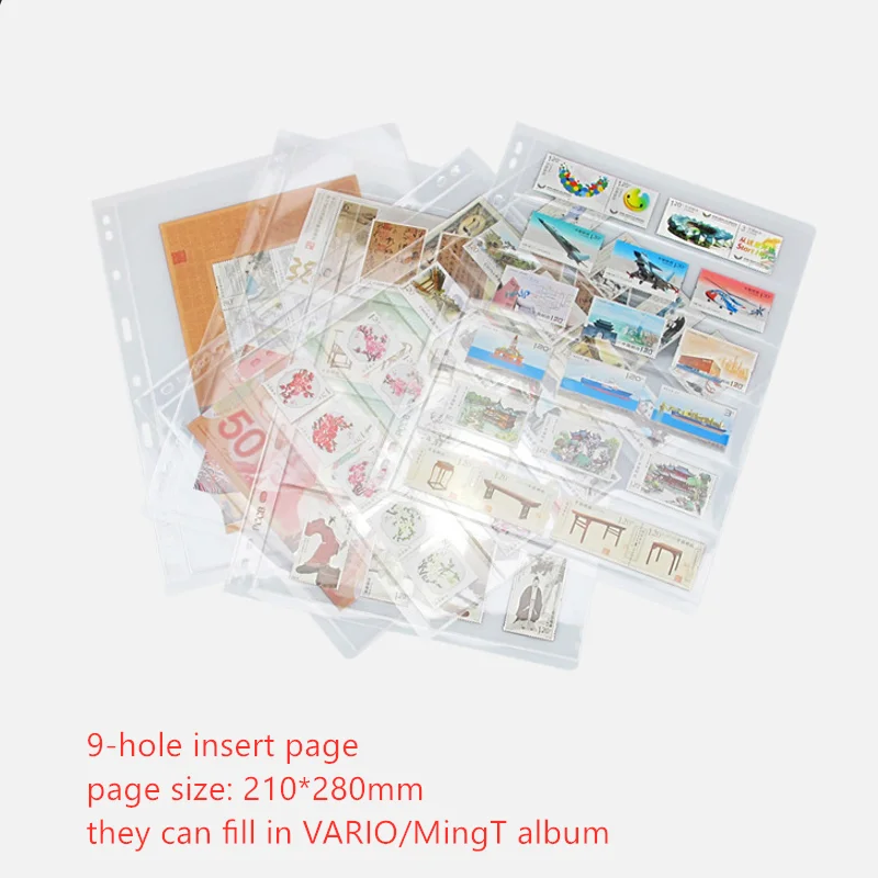 insert-page-sheets-10pcs-pack-album-binder-page-card-transparent-single ...