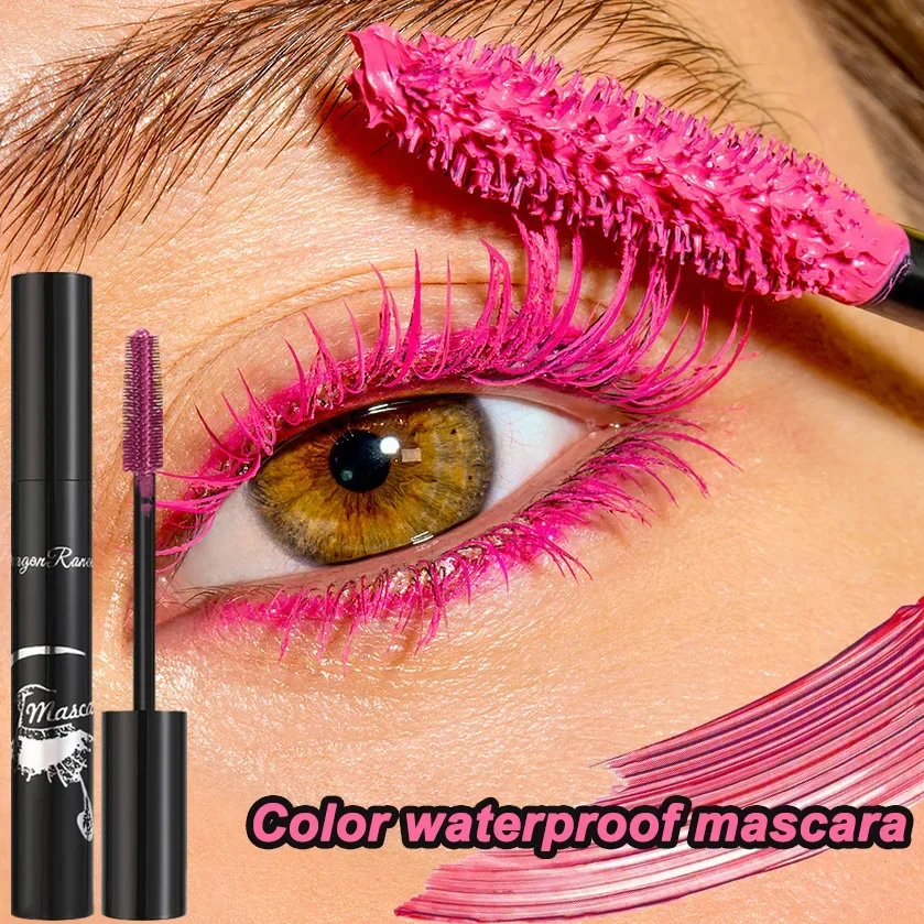 Colored-Waterproof-Mascara-Thick-Blue-Purple-Pink-Diamond-Silver-Pearl ...