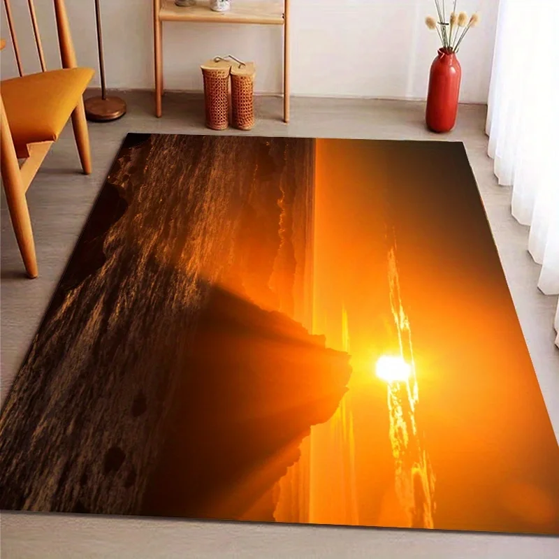 Natural-Scenery-Mountain-Sunset-Print-Living-Room-Carpet-Bedroom-Light ...