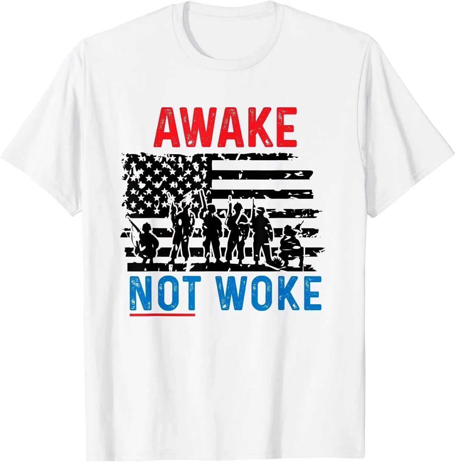NEW-LIMITED-Awake-Not-Woke-Patriotic-US-Flag-Free-Speech-Anti ...