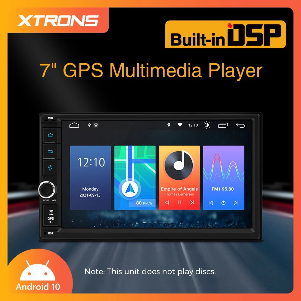 Xtrons 7 Inch Screen Android 10.0 2 Din Universal Car Dvd Radio Stereo ...