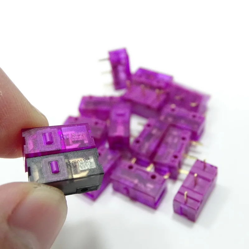 50PCS-KaiLong-Mouse-Micro-Switch-Purple-Gold-Pink-Dot-150-Millions-150m ...