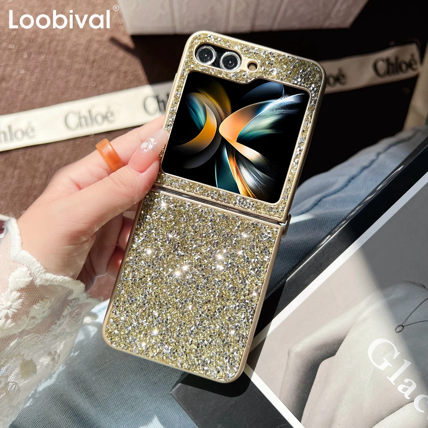 Luxury-Diamond-Shining-Phone-Case-for-Samsung-Z-Flip-4-3-ZFlip-5-Z ...