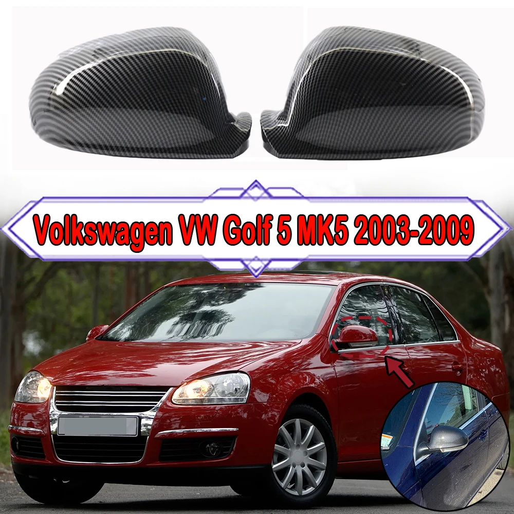 2pcs-Car-Rear-View-Mirror-Covers-For-VW-Volkswagen-Golf-5-Jetta-MK5 ...