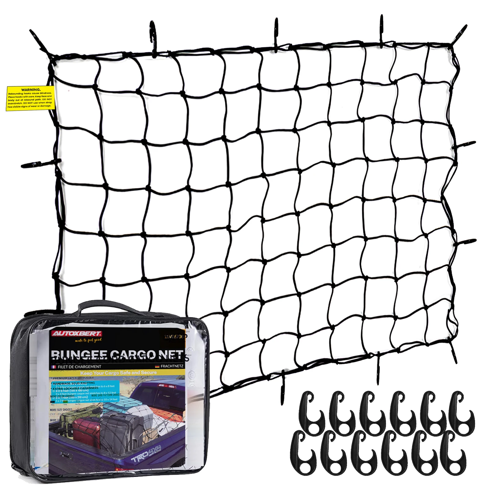 Truck Accessories Heavy-Duty Latex Cargo Net Pickup Truck Bed Mesh For ...