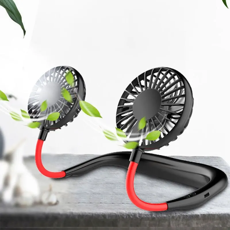 Summer-Fan-Hanging-Neck-Small-Fan-Rechargeable-USB-Hanging-Neck-Fan ...