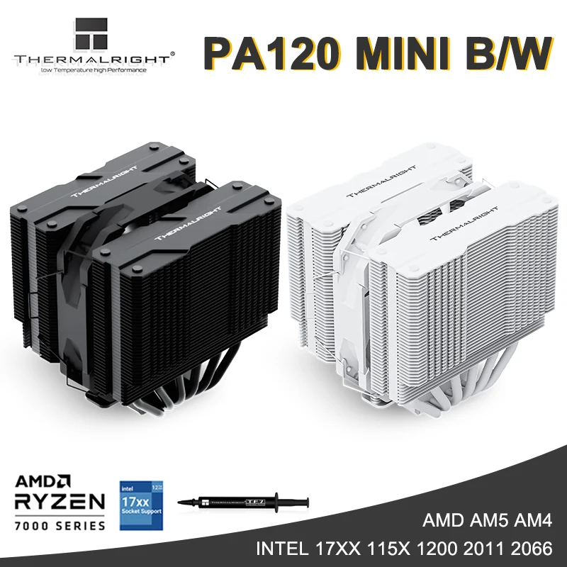 Thermalright-PA120-MINI-WHITE-CPU-Cooler-6-Heat-Pipe-Air-Cooled-Twin ...