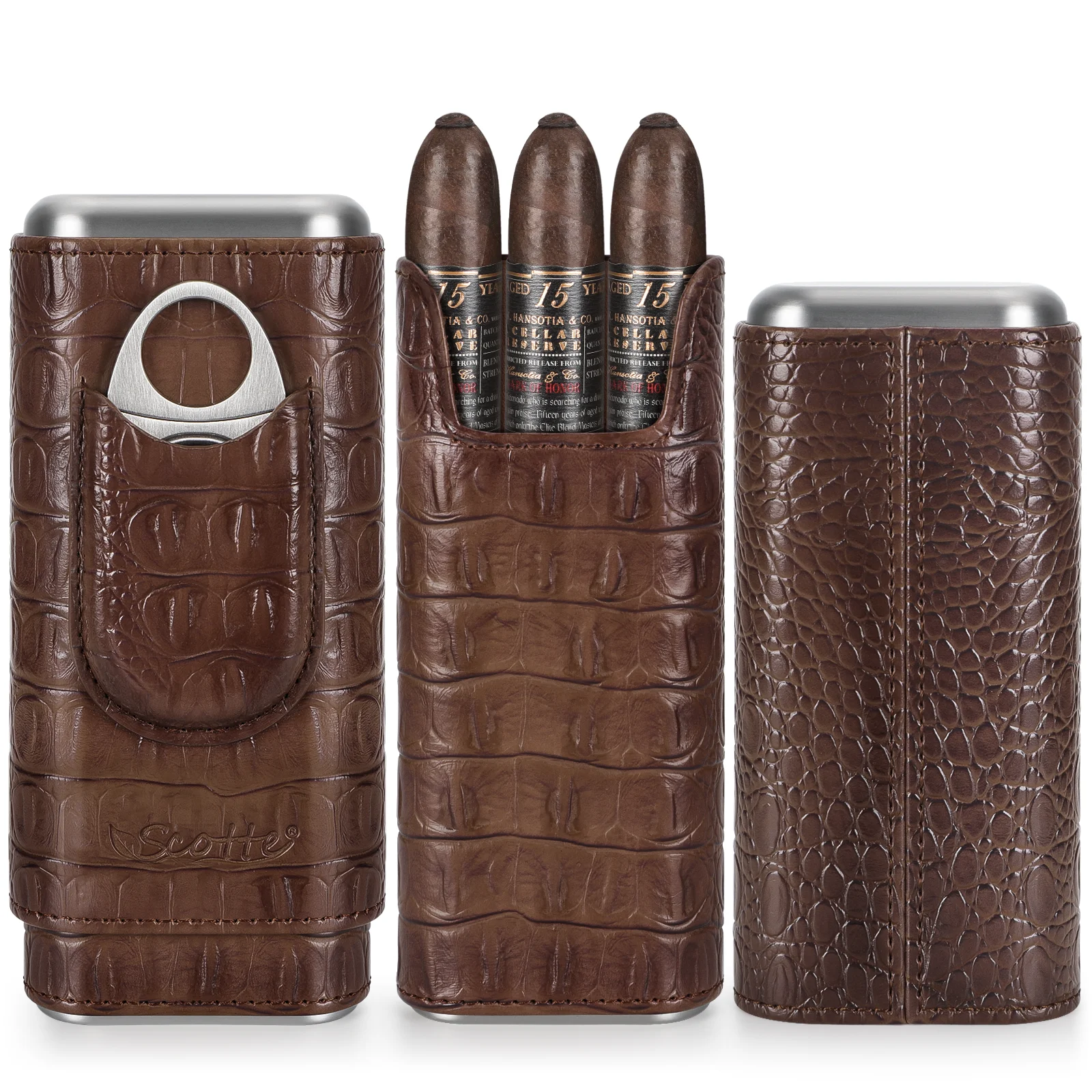 Scotte-Cigar-Case-Leather-Cigar-Travel-Case-Cedar-Wood-Portable-Cigar ...