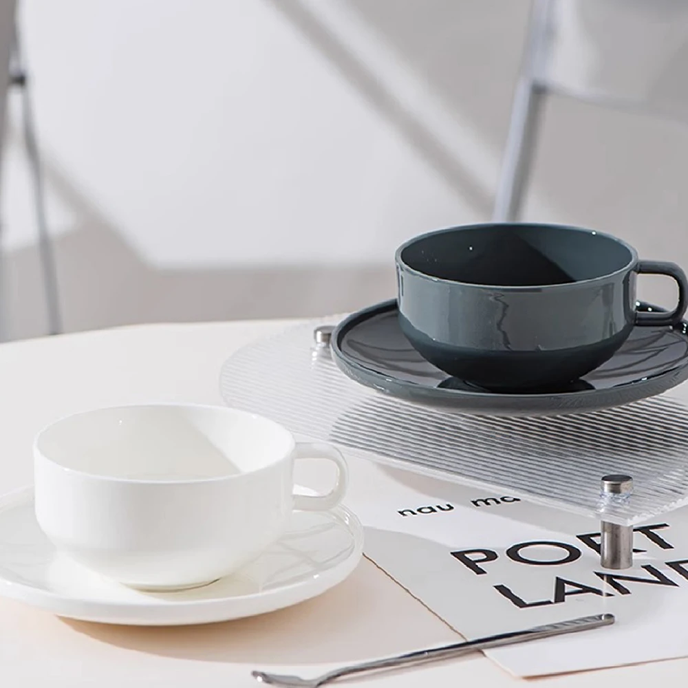 A-320ml-simple-Morandi-coffee-cup-and-saucer-solid-color-afternoon-tea ...