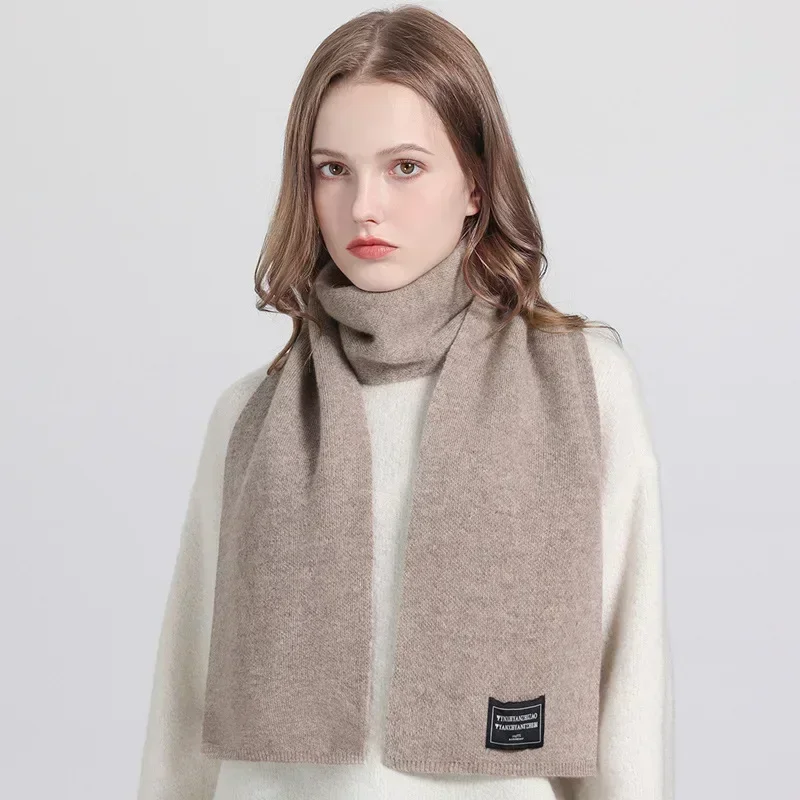Bufanda-de-lana-ancha-peque-a-chal-Simple-de-Color-puro-versi-n-coreana ...