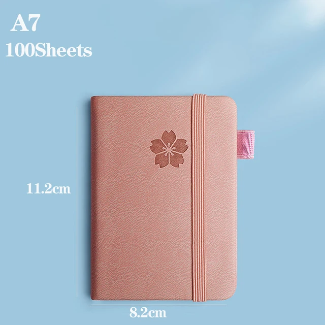 Mini A7 Pocket Notebook Handmade Leather 100Sheets Notepad Portable ...