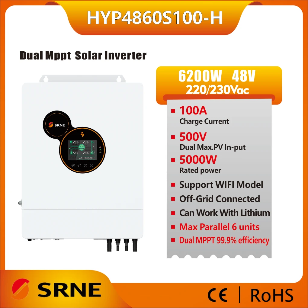 SRNE-6200W-48V-230V-PV-entrada-m-xima-500VDC-inversor-h-brido-Solar ...