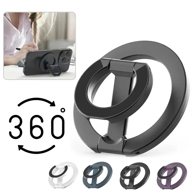 Double Sided Magnetic Phone Ring Holder Portable Folding Cellphone ...