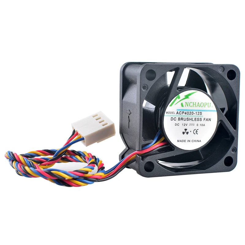 ACP4020-12S 4cm 40mm fan 40x40x20mm DC12V 0.10A 9000rpm 4pin Dual ball ...