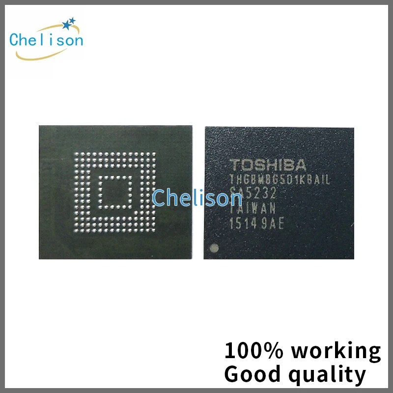 100%working Thgbmbg5d1kbail 4gb Bga153 Emmc Flash Memory Ic Chipset ...