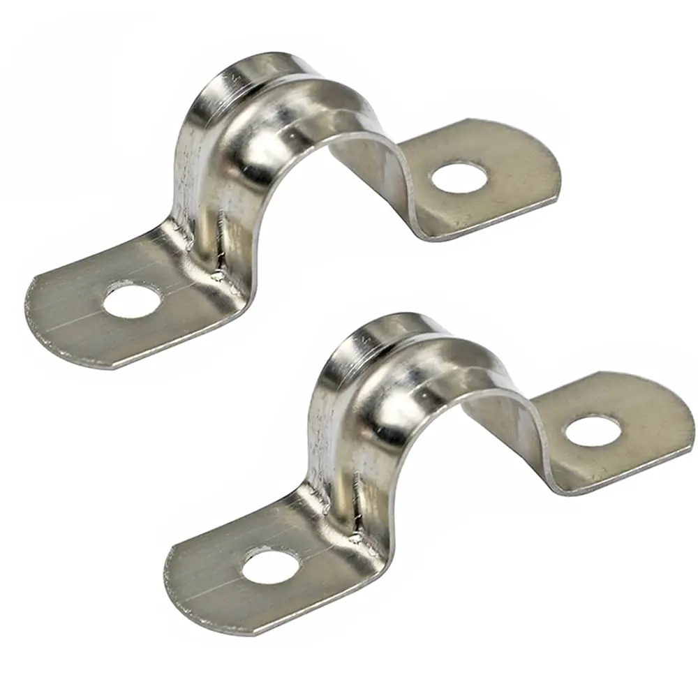 24pcs-304-Stainless-Steel-U-Shape-Pipe-Clamps-5mm-40mm-Two-Hole-Strap ...