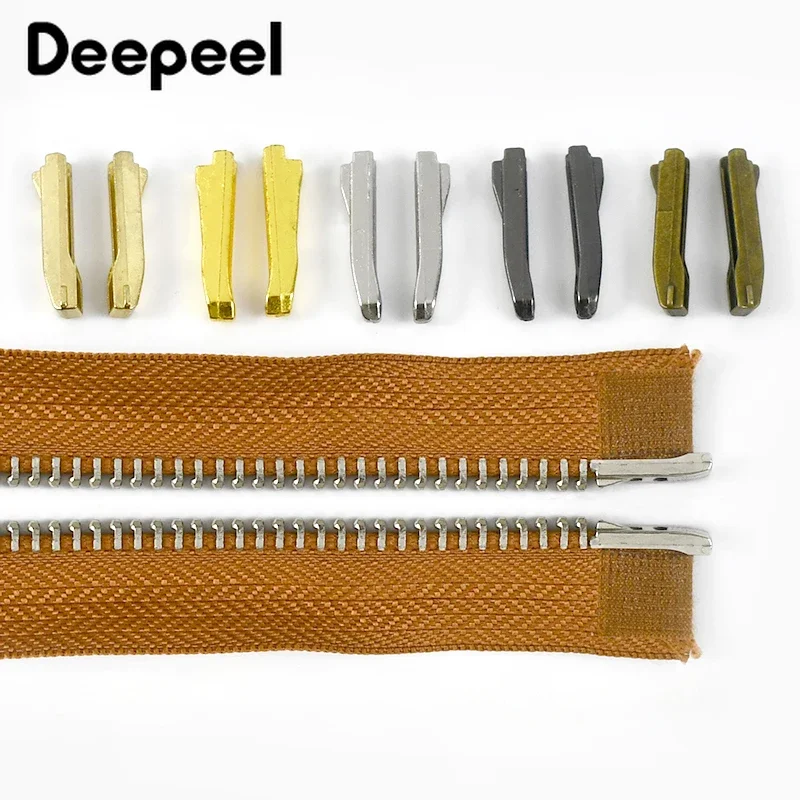 10-30Sets-Deepeel-3-5-8-10-Metal-Zipper-Stopper-Non-slip-Tail-Clip ...
