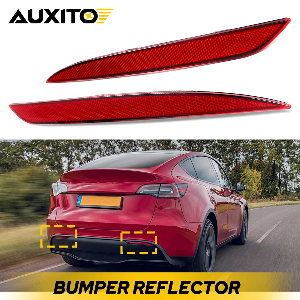 AUXITO-2Pcs-Car-Back-Rear-Bumper-Reflector-Light-Lamp-Case-for-Tesla ...
