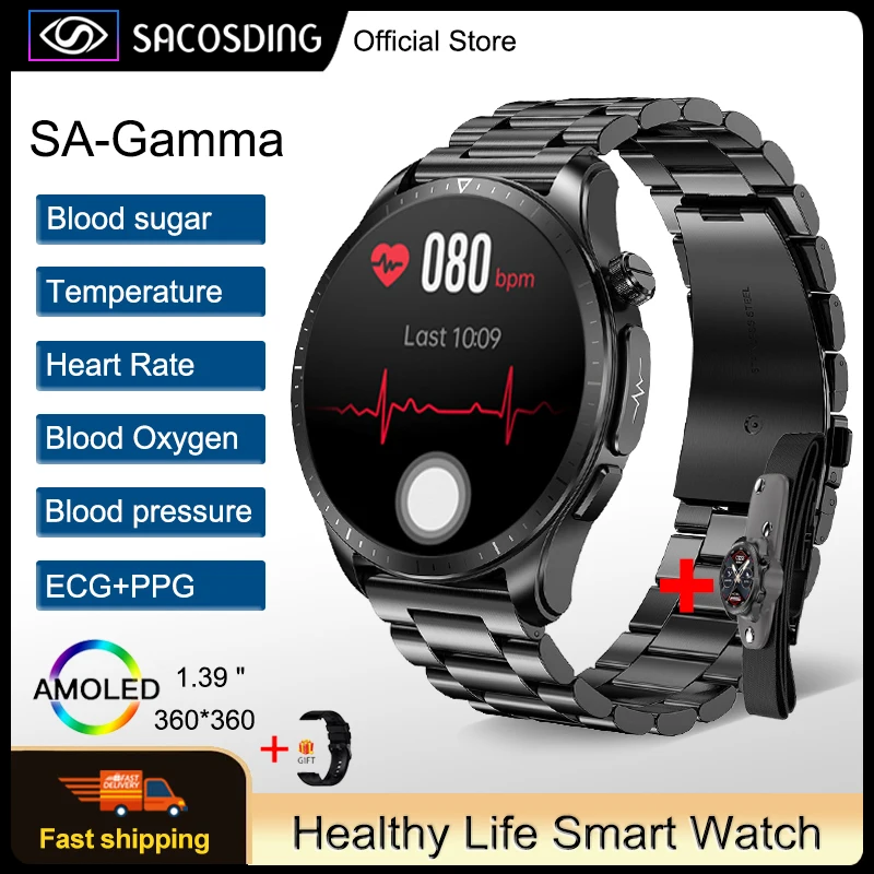 2023 Neue Blutzucker Smartwatch 1.39 inch 360*360 HD Touch Großer ...