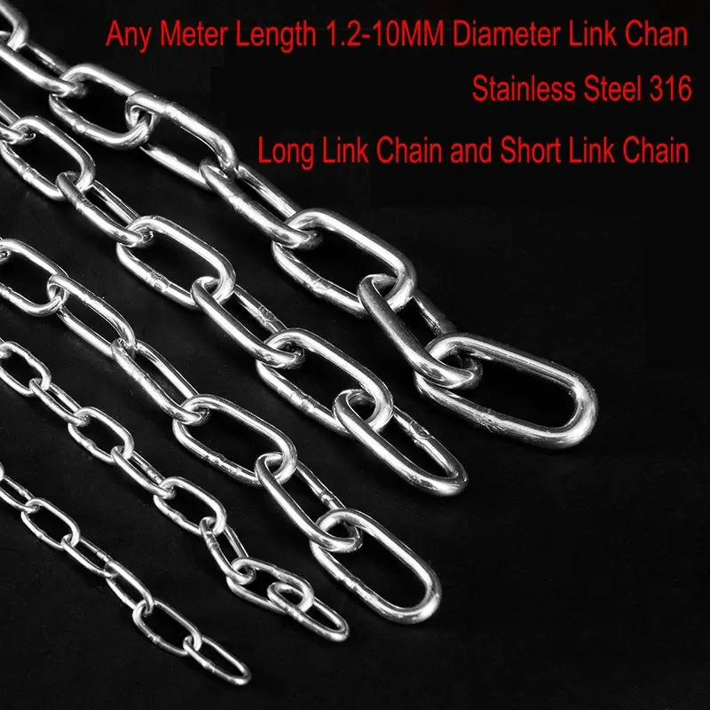 316 Stainless Steel Long Short Link Chain for Lifting Binding, Highly ...