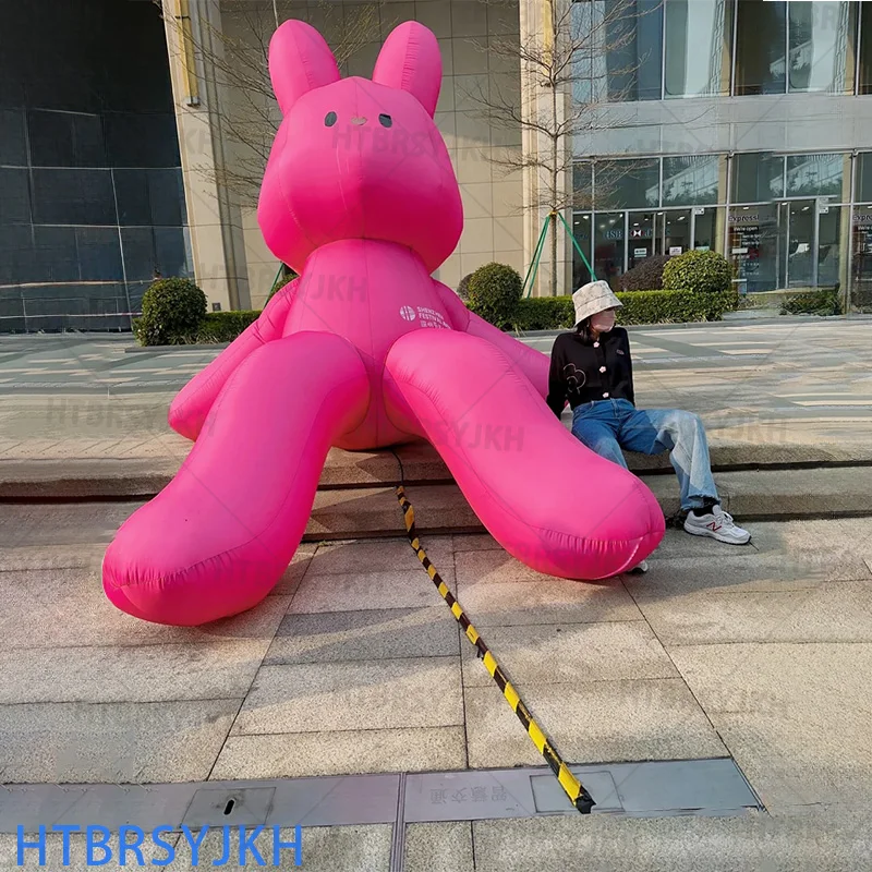 Inflatable-red-rabbit-cartoon-animal-decorated-Bunny-doll-Outdoor-party ...