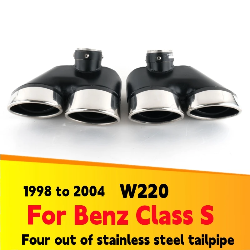 One Pair Statinless Steel Car Exhaust Tips For Mercedes Benz W220 S350 ...