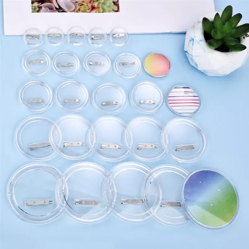 5pcs Transparent Acrylic Pins Badge Button Blanks Brooches Bag ...
