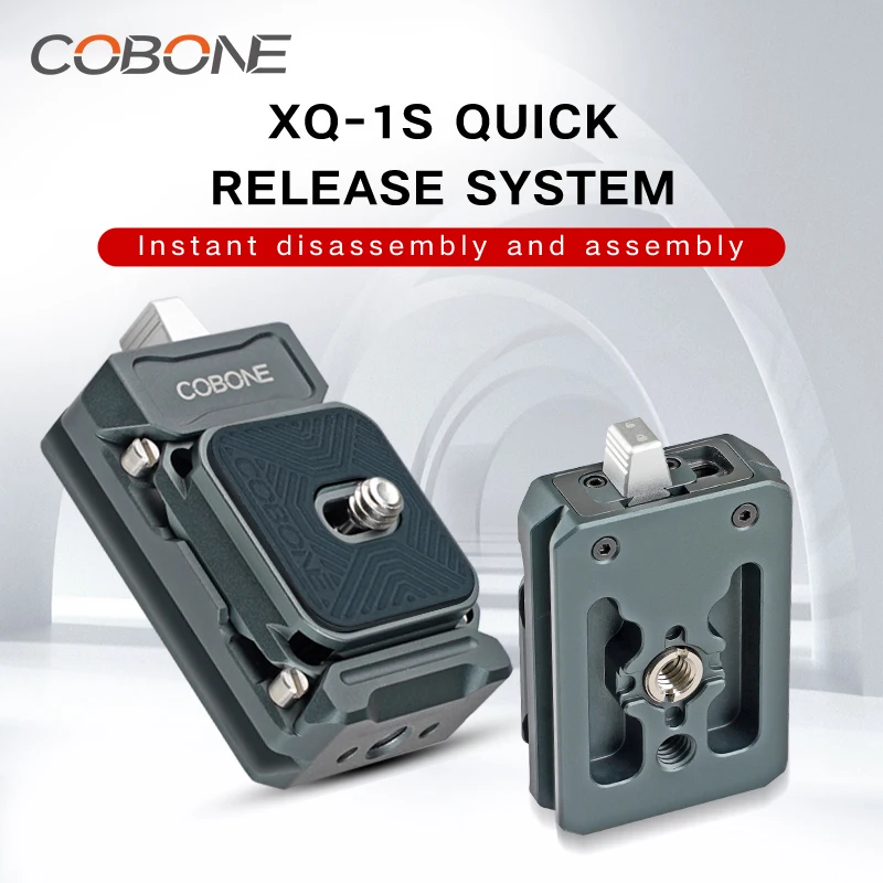 COBONE XQ1S 퀵 릴리스 플레이트 클립 Arca 삼각대 알루미늄 합금 퀵 릴리스 플레이트 DSLR 카메라 빠른 변환 적응 ...