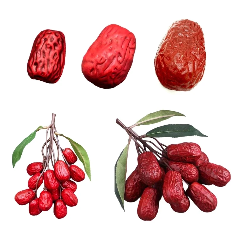 Simulations-Plastic-Jujube-Fake-Dried-Jujube-Ornament-Reliable-Home ...