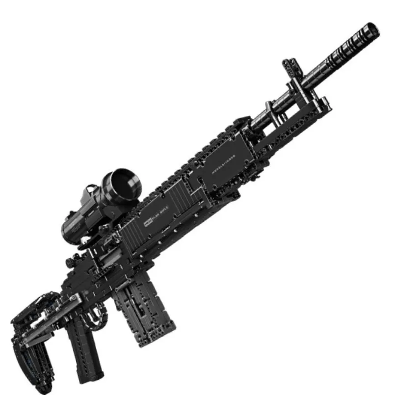 Yuxing-Model-King-Lego-technWeapon-Series-MK14-Combat-Rifle-Blocks-Guns ...