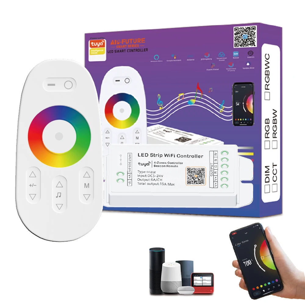 Tuya LED Controller rgb Alexa Smart Life Dimmer 5-24V 12V 144W cct rgb ...