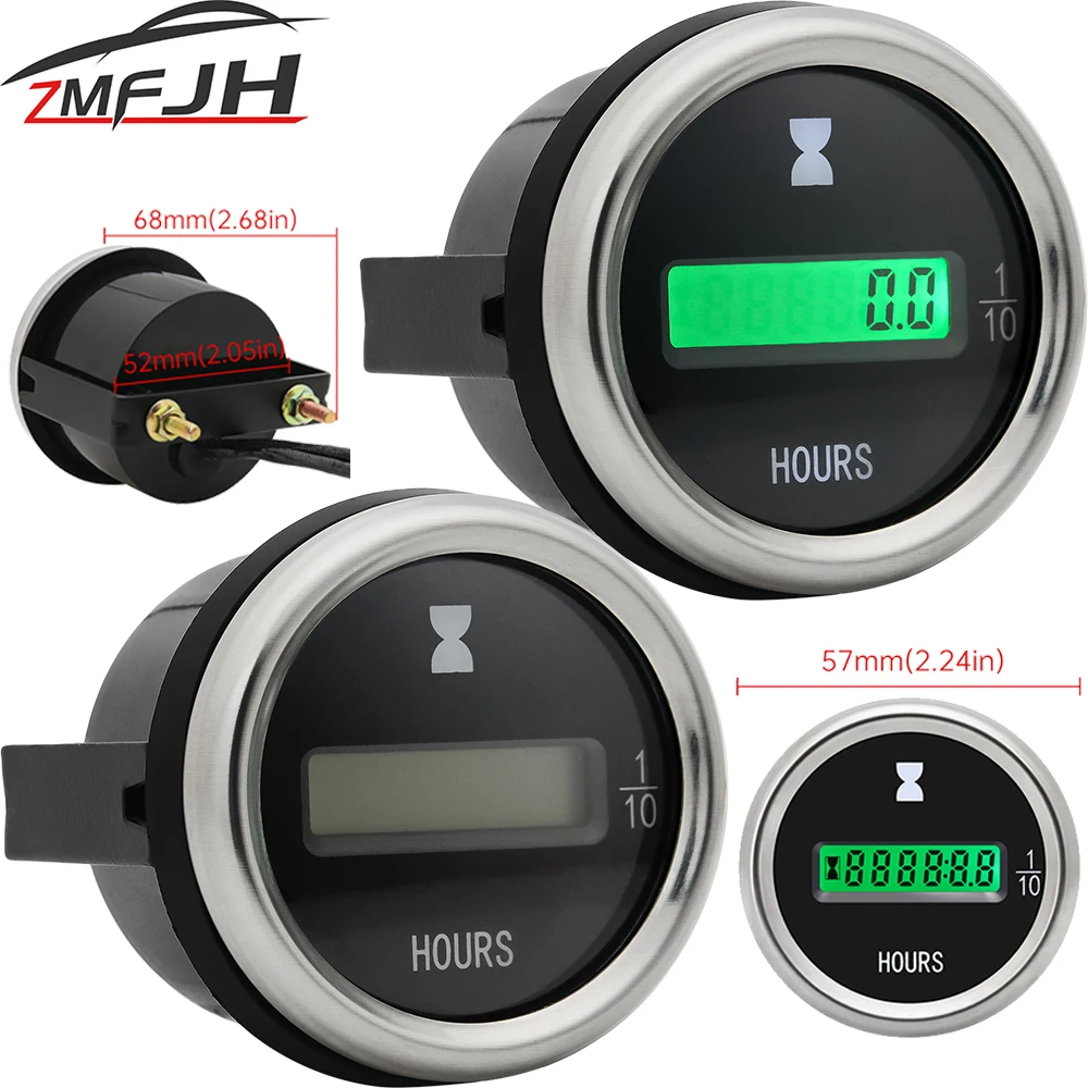 AD-52mm-Electronic-Hour-Meter-Green-LED-Digital-Hours-Gauge-Counter ...