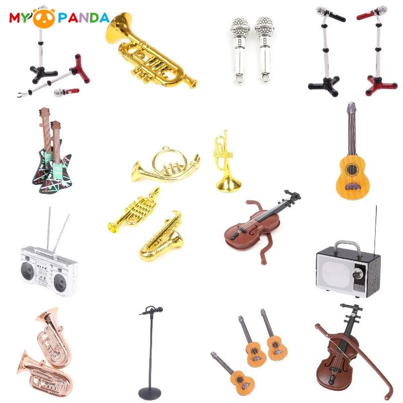 Guitar Violin Trumpet Saxophone Microphone Phonograph Radio Doll ...