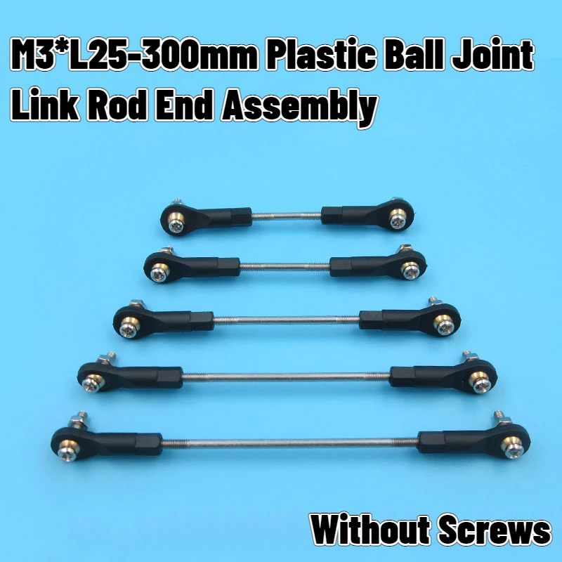 M3-L25mm-300mm-Link-Rod-End-Ball-Joint-Metal-Tie-Rod-End-Assembly ...