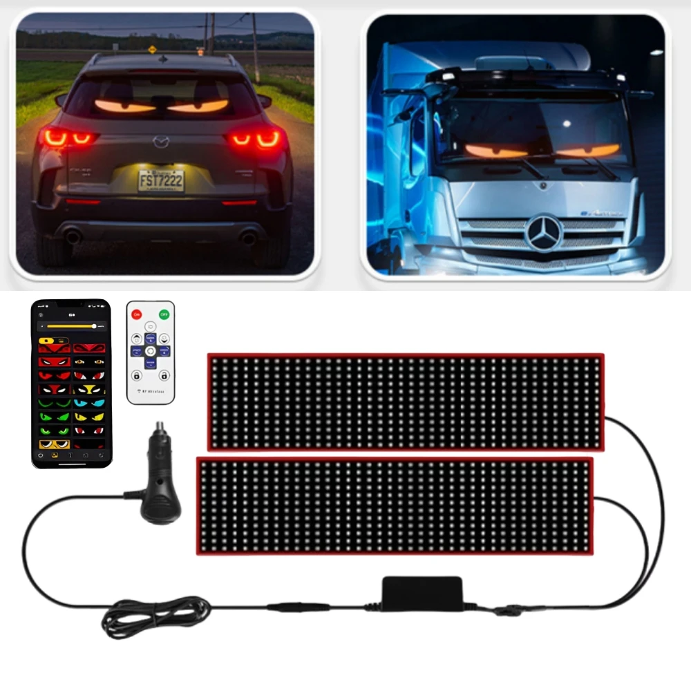 Paired LED Eyes Windshield Truck Car Display Screen Automotive Panel ...