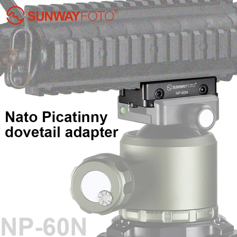 Sunwayfoto Np-60n Nato Picatinny Dovetail Adapter Plate For Dslr Camera ...