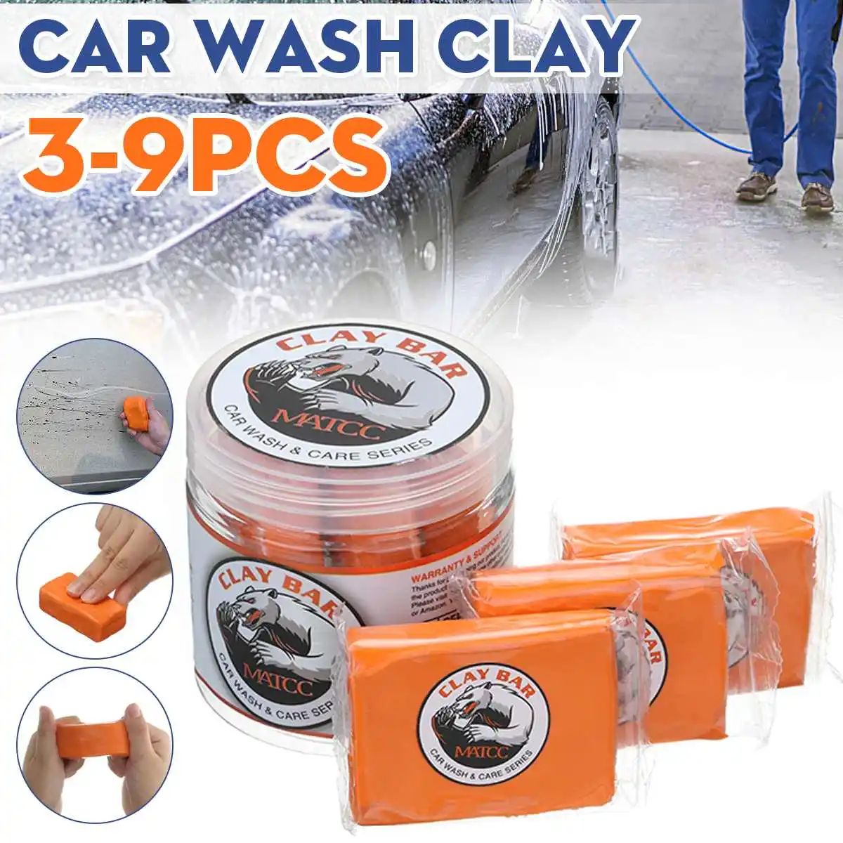 3/6/9Pcs Car Cleaning Magic Clay Bar Car Detailing Wash Mud Paint ...