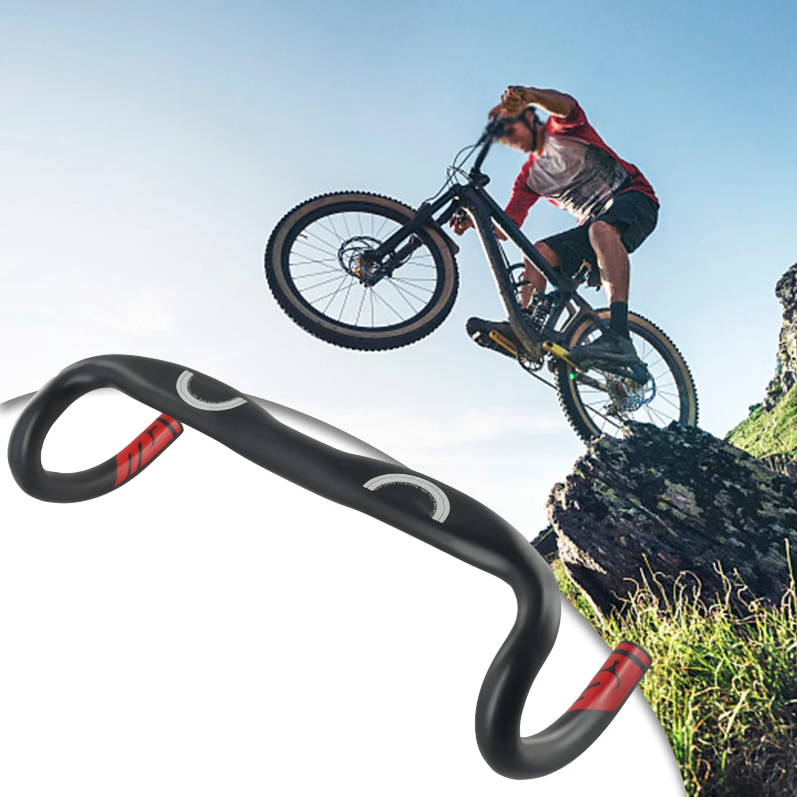 Manillar-de-bicicleta-de-fibra-de-carbono-barra-doblada-de-reducci-n-de ...