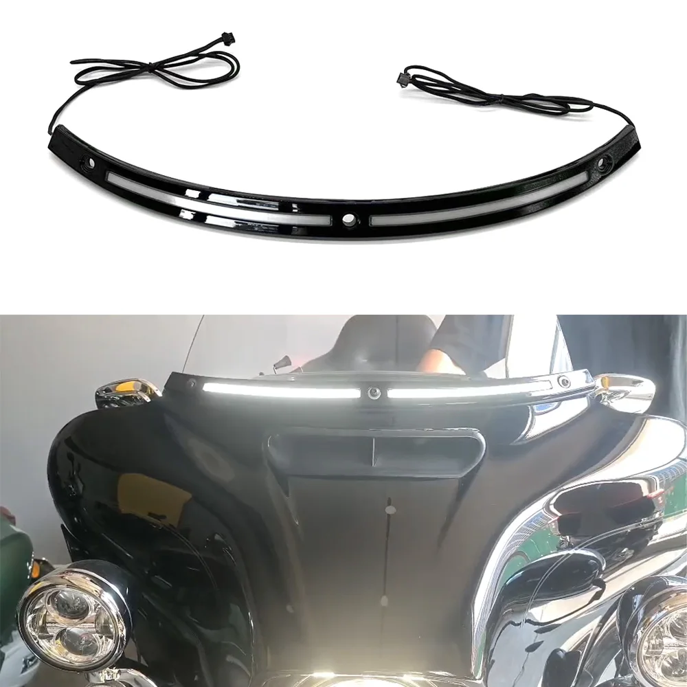 Motorcycle Windshield Trim Light With Gentle Grow For Harley Davidson ...