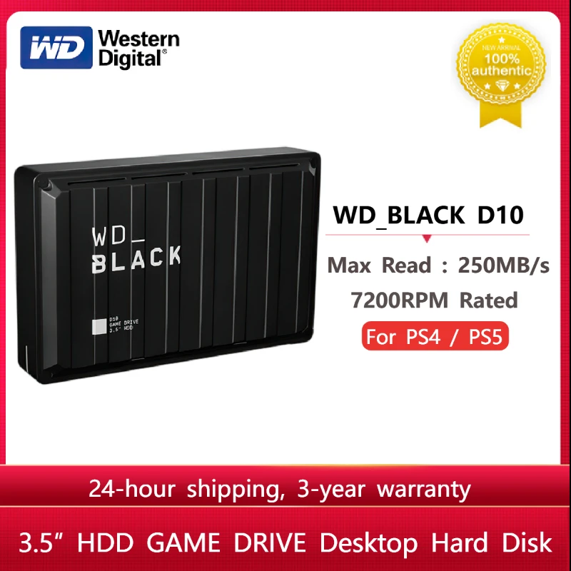 Western Digital Wd_black D10 Game Drive 3.5″ Hdd 8tb 12t External ...