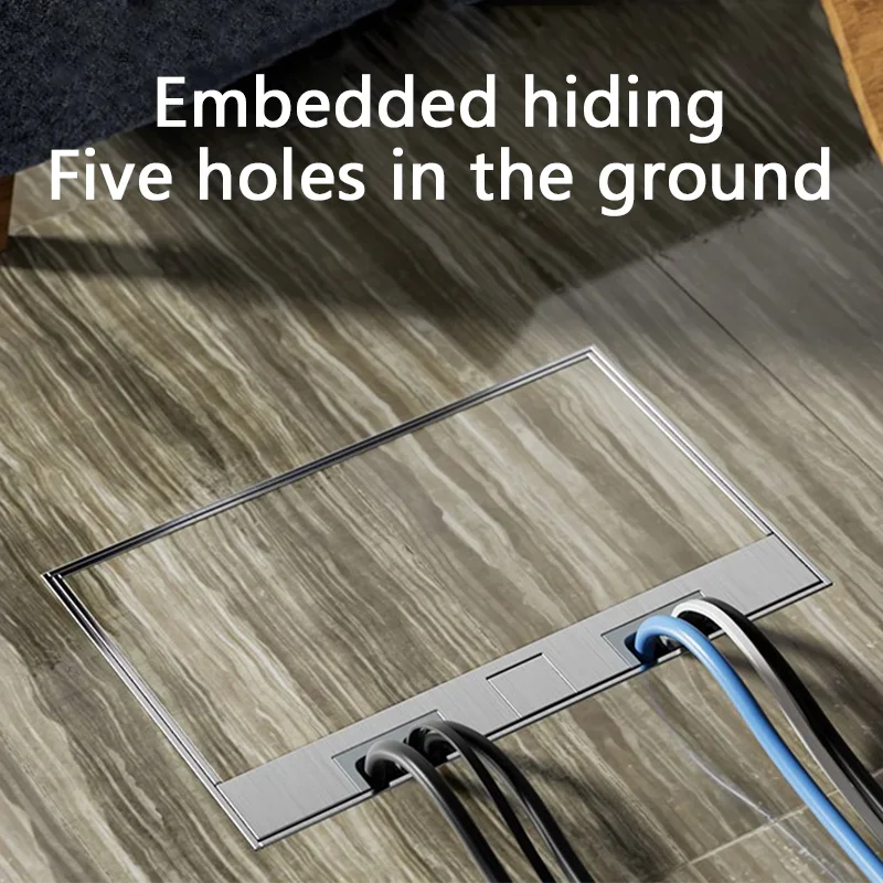 130mm-200mm-Stainless-Steel-Pure-Flat-Floor-Embedded-Hidden-Socket-US ...