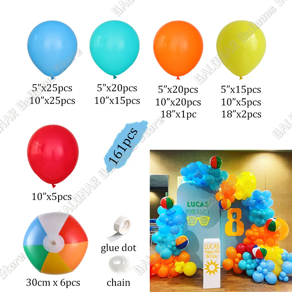 Pool Party Balloon Decorations